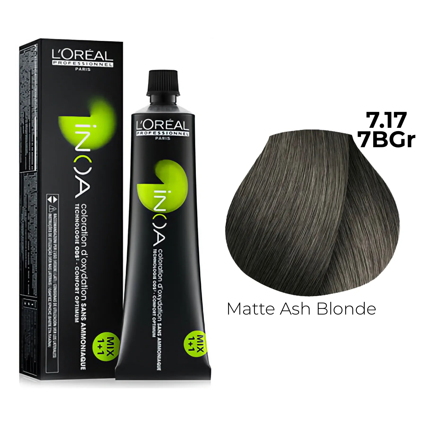 7.17/7BGr - Matte Ash Blonde - Inoa Blues & Greens – International ...
