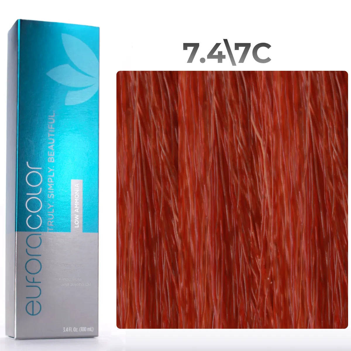 7.4\7C - Medium Copper Blonde - Low Ammonia - 100ml – International Beauty