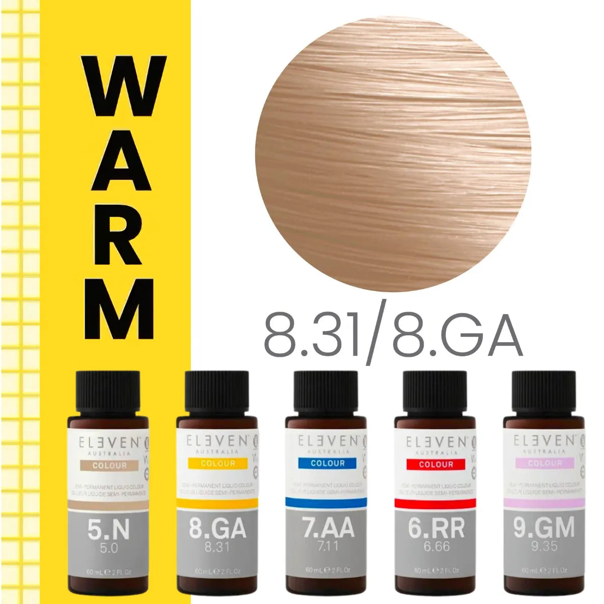 8.31/8GA - Light Blonde Natural Gold - Eleven Australia Liquid Color ...